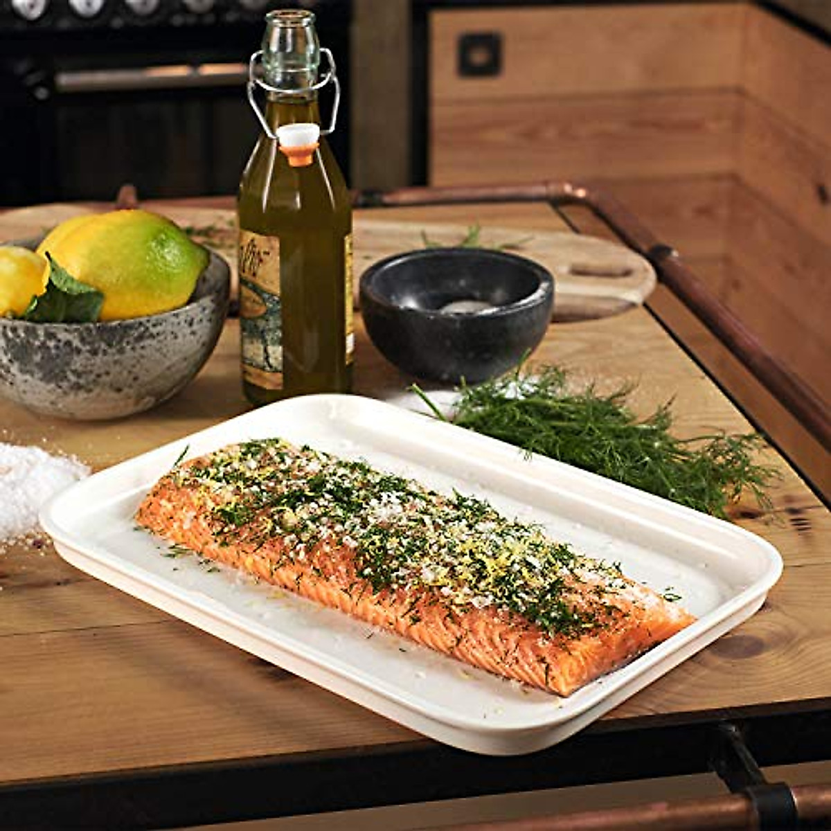 Villeroy & Boch Clever Cooking Rectangular Serving Plate/Lid, 12.5 x 8.5 in, Premium Porcelain, White