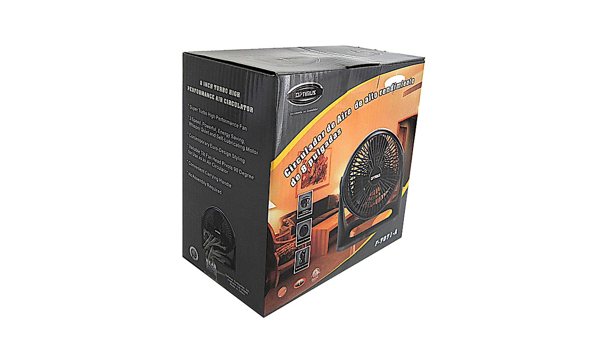 Optimus 8" Turbo Air Circulator Fan - Powerful Home Cooling
