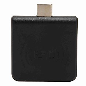 Smart Card Reader for EM4100, 125KHz RFID ID Mobile Phone Card Reader with Type C, Compatible with for for for (Black)