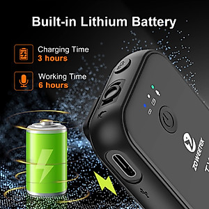 ZOWEETEK Wireless Lavalier Microphone Dual Channel,Suitable for iPhone,Android Phone,Ipad,DSLR,GoPro,Camera,Laptop.