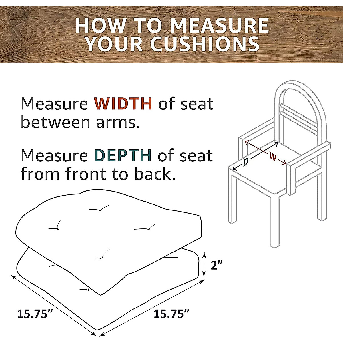 BUENA DECOR Kitchen Chair Cushions with Ties, Set of 2 Buffalo-Checked Dining Chair Pads Seat Cushions for Kitchen Chairs, 16x16 inches Buffalo-Plaid Christmas Decoration (Grey & White), (BD893569-2)