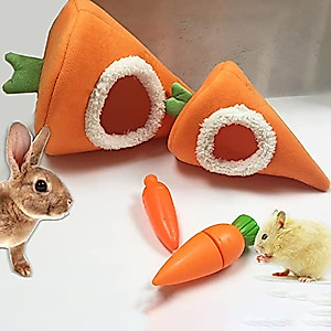 Guinea Pigs Bed Large Space Non-Sticky Hair Cave House Hamster Hedgehog Pet Bed House Compatible with Chinchilla S