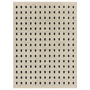 LUXE WEAVERS Modern Geometric Dots Cream 2x3 Area Rug