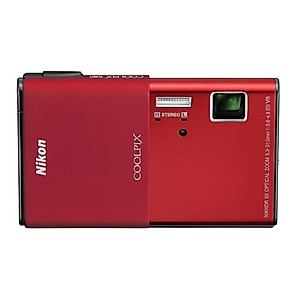 Nikon Coolpix S80 14.1 MP Digital Camera with 3.5-Inch OLED Touchscreen and 5x Wide-Angle Zoom Nikkor ED Lens (Red)
