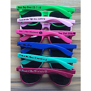 Personalized Bulk Destination Wedding Party Sunglasses Favor Gifts Bridal Supplies,Bachelor Party Sunglasses Gifts Sets,Custom Engraved Groomsman Bridesmaid Team Sunglasses Gifts (20PC, Mixed)