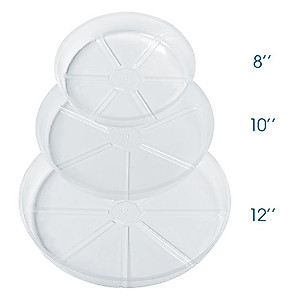 Idyllize 10 Piece of 12 inch Clear Plastic Plant Saucer Drip Trays for pots (12")