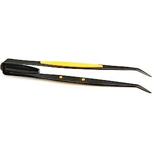 General Tools 70408 Bent Tip Lighted Tweezers