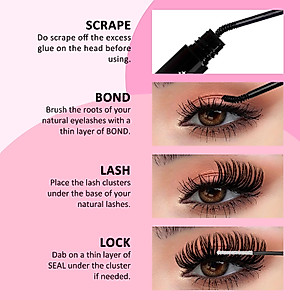 MilyBest Lash Clusters DIY Eyelash Extensions 168 Clusters Lashes Natural Look C D Curl 10-18MM Individual Lashes Cluster Eyelash Clusters Extensions Wispy Eyelashes DIY at Home, H09