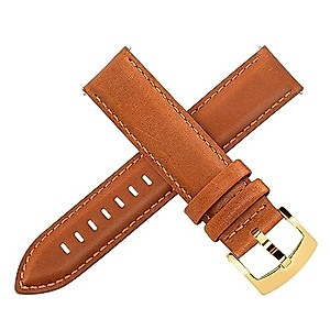 OTTOODY Leather Watch Bands Quick Release, Elegant Top Grain Leather Watch Straps for Men & Women, Choice of Color & Width - 18mm, 19mm, 20mm, 21mm or 22mm Wristbands Bracelet for Watch & Smartwatch