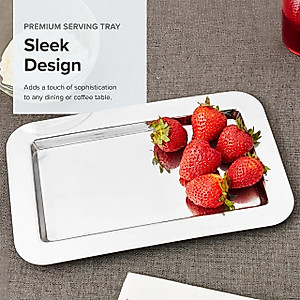 Frieling USA 18/10 Mirrored Finish Stainless Steel Serving Tray, 9.4-Inch by 5.6-Inch