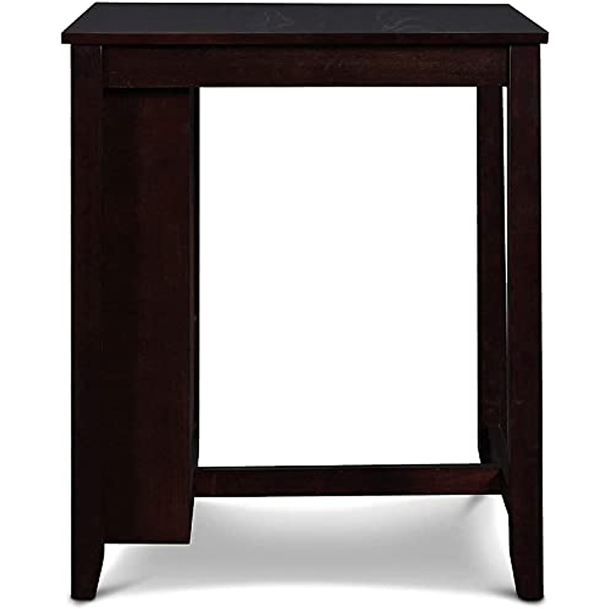 New Classic Furniture Gia Counter Table with Two Chairs and Storage Shelf, 30-Inch, Ebony