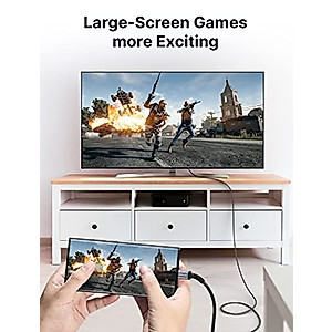 USB C to HDMI Cable 6.6ft/2M, JSAUX 4K UHD USB 3.1 Type-C to HDMI 2.0 Cord for Home Office, [Thunderbolt 3 Compatible] for Samsung Galaxy S22 S21 Ultra Plus MacBook Pro/Air iPad Pro 2021 iMac and More