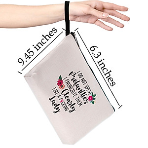 Funny Sarcastic Novelty Joke for Women Office Work Adult Humor Employee Boss Coworkers Gifts-Some Days The Best Thing About My Job is That The Chair Spins- Funny Quote Makeup Bag- Office Gifts