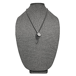 American Coin Treasures Coin Pendant Mercury Dime Wing Stainless Steel With 23 inch S-Curb Chain Necklace