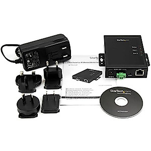 StarTech.com 2 Port Serial-to-IP Ethernet Device Server - RS232 - Metal and Mountable - Serial Device Server - RS232 Serial-Over-IP, TAA (NETRS2322P)