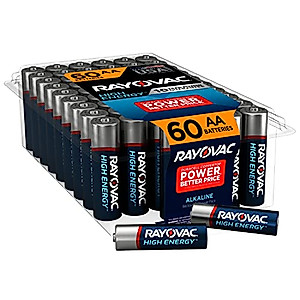 Rayovac AA Batteries, Double A Battery Alkaline, 60 Count