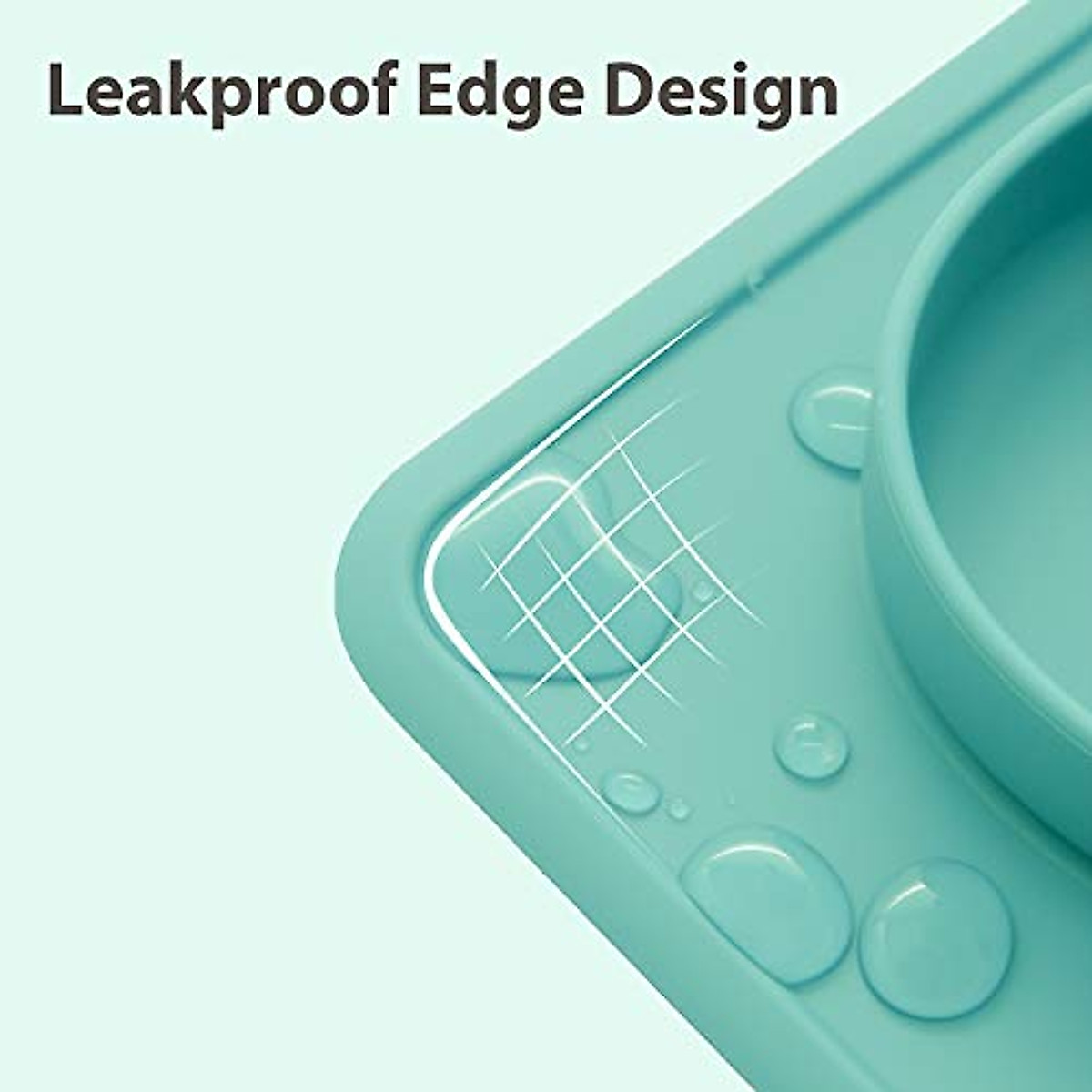 Silicone Baby Suction Plate, Non-Slip Feeding Placemat for Babies Infants Toddlers Kids Dishes, Stick to High Chair Trays and Table,Microwave Dishwasher Safe (Cute Koala, Baby Green)