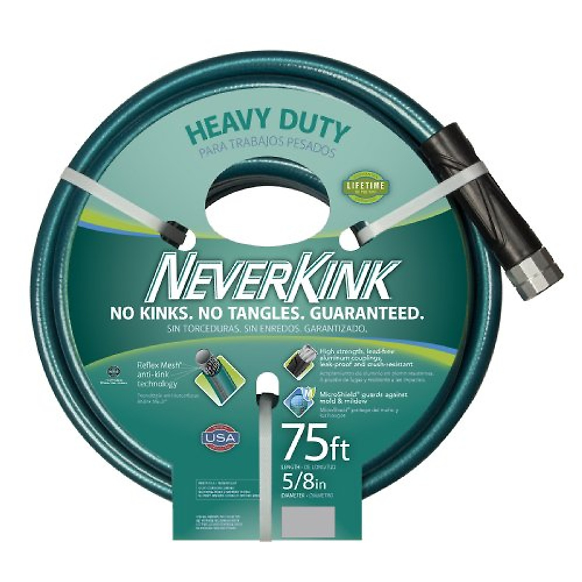 Apex Teknor NeverKink 8615-75, Heavy Duty Garden Hose, 5/8-Inch by 75-Feet