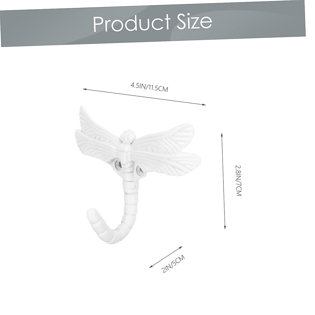Cabilock 1 Set Dragonfly Hook Jacket Hooks Wall Mount Hooks Things Dragonfly Wall Art Key Hooks Home Storage Hooks Towel Rack Robe Hook Hanger Cute Wrought Iron White