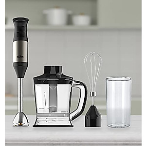 Solac Professional 1000W* Stainless Steel Hand Blender w/Accessories Kit,Standard,SJK-1172