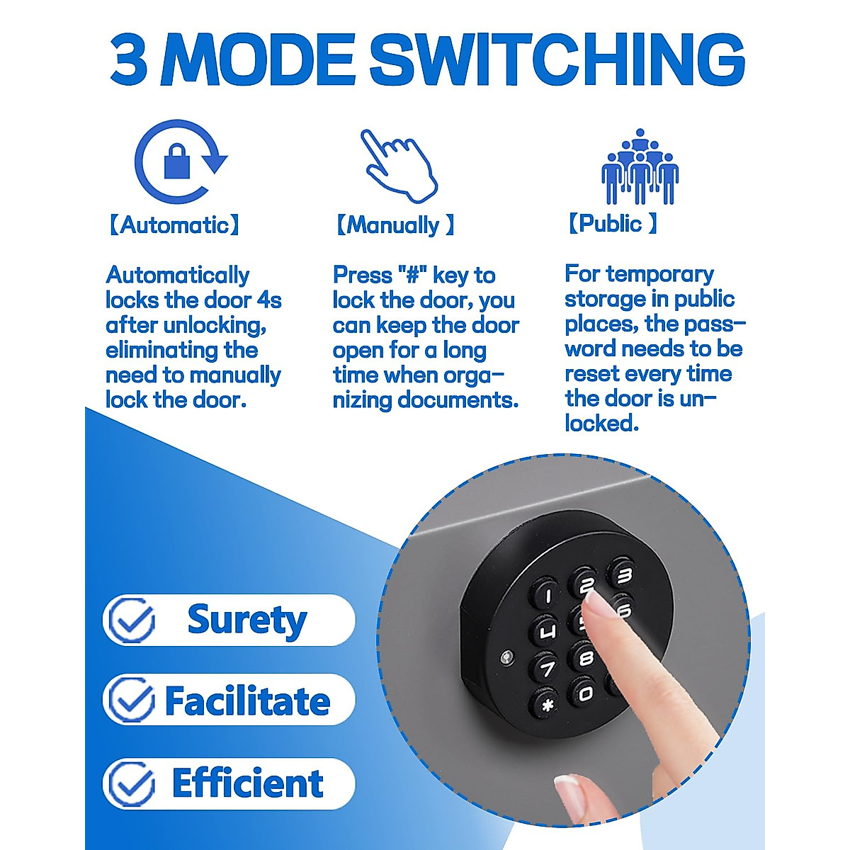 BUTISOW Lateral File Cabinets with Lock,1 Drawer Steel Wide Filing Organization Storage Cabinets,Home Office Furniture for Hanging Files Letter/Legal/F4/A4 Size (Electronic - Gray)