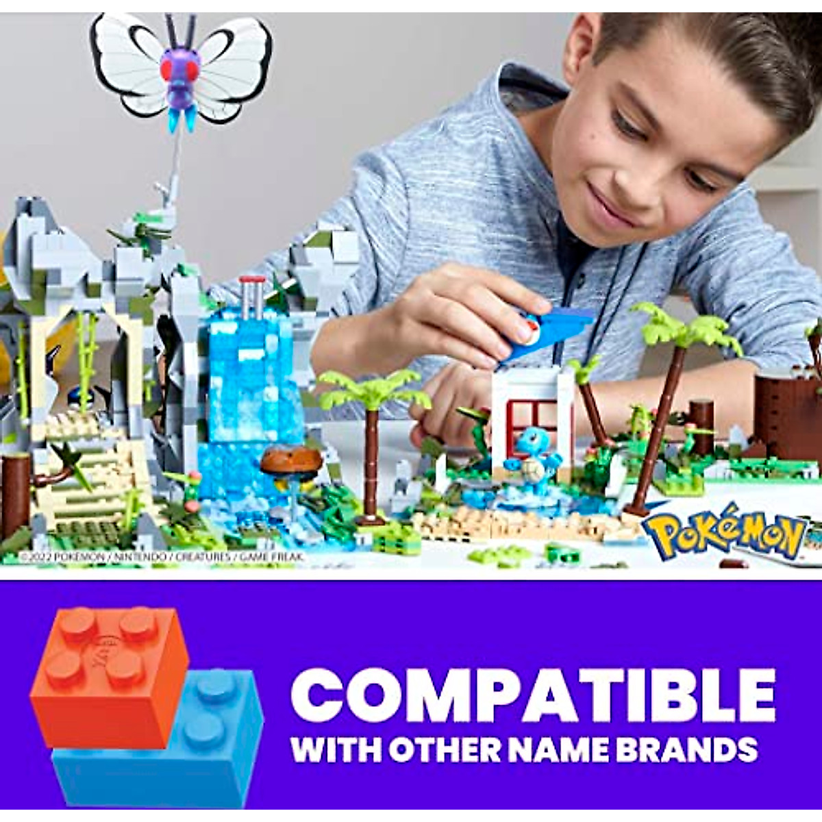 MEGA Pokemon Action Figure Building Toys for Kids, Jungle Voyage with 1362 Pieces, 4 Poseable Characters, Age 7+ Years Old Gift Idea (Amazon Exclusive)