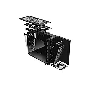 Fractal Design Define 7 Black Brushed Aluminum/Steel E-ATX Silent Modular Dark Tempered Glass Window Mid Tower Computer Case