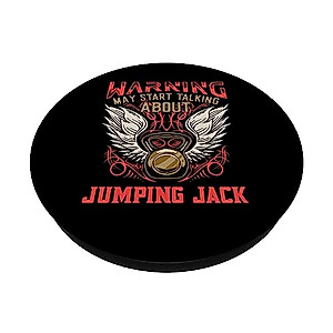 Jumping Jack Funny Workout Humor Gym Fitness Health PopSockets Swappable PopGrip