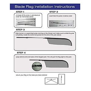 BannerBuzz Blade Flag “Open House, Please Come In”, 2' X 9.58' | 13' ft Long Graphic with Hardware Includes Aluminum Flag Pole & Ground Spike Base (Theme 2) (Double Side Print)