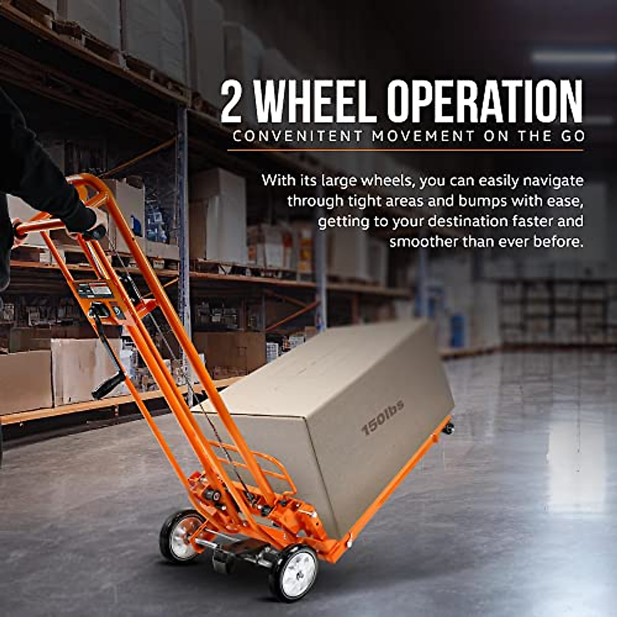 SuperHandy Material Lift Winch Stacker, Pallet Truck Dolly, Lift Table, Fork Lift, 330 Lbs 40" Max Lift w/ 8" Wheels, Swivel Casters [Patent Pending]