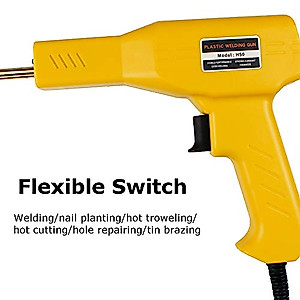 50W Hot Staplers Machine, Snnetwork Professional Car Bumper Crack Repair kit Welding Machine Set, Handy Plastics Welders Garage Tools, Hot Thermal Stapler Welder Gun Garage Repair Tools, Yellow
