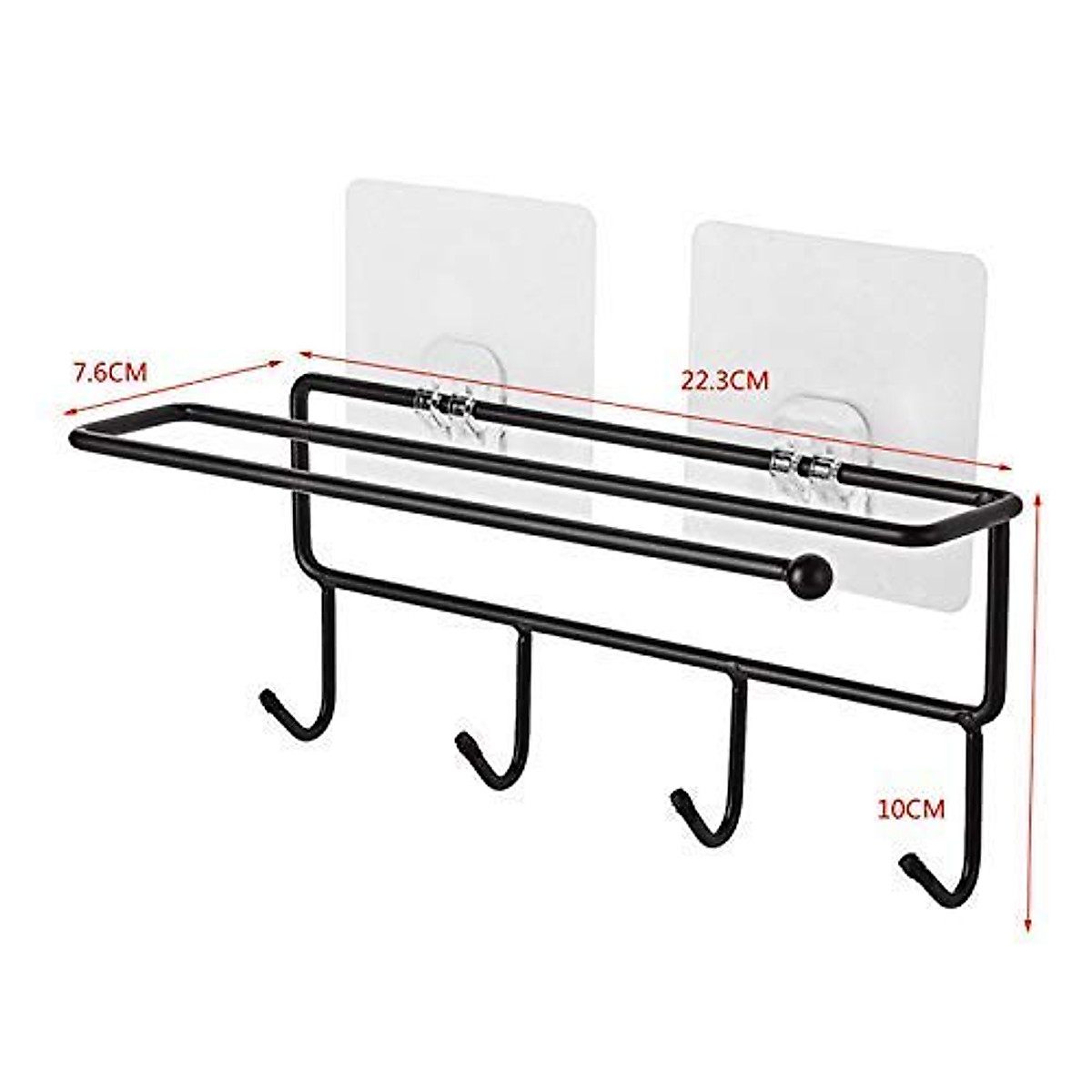 Modernnimalist Shelf,Kitchenware Storage Rack, Tableware Rack, Non-Stick Drill, Towel Rack, Storage Rack, Hanger Hook, Kitchen and Bathroom Accessories/White