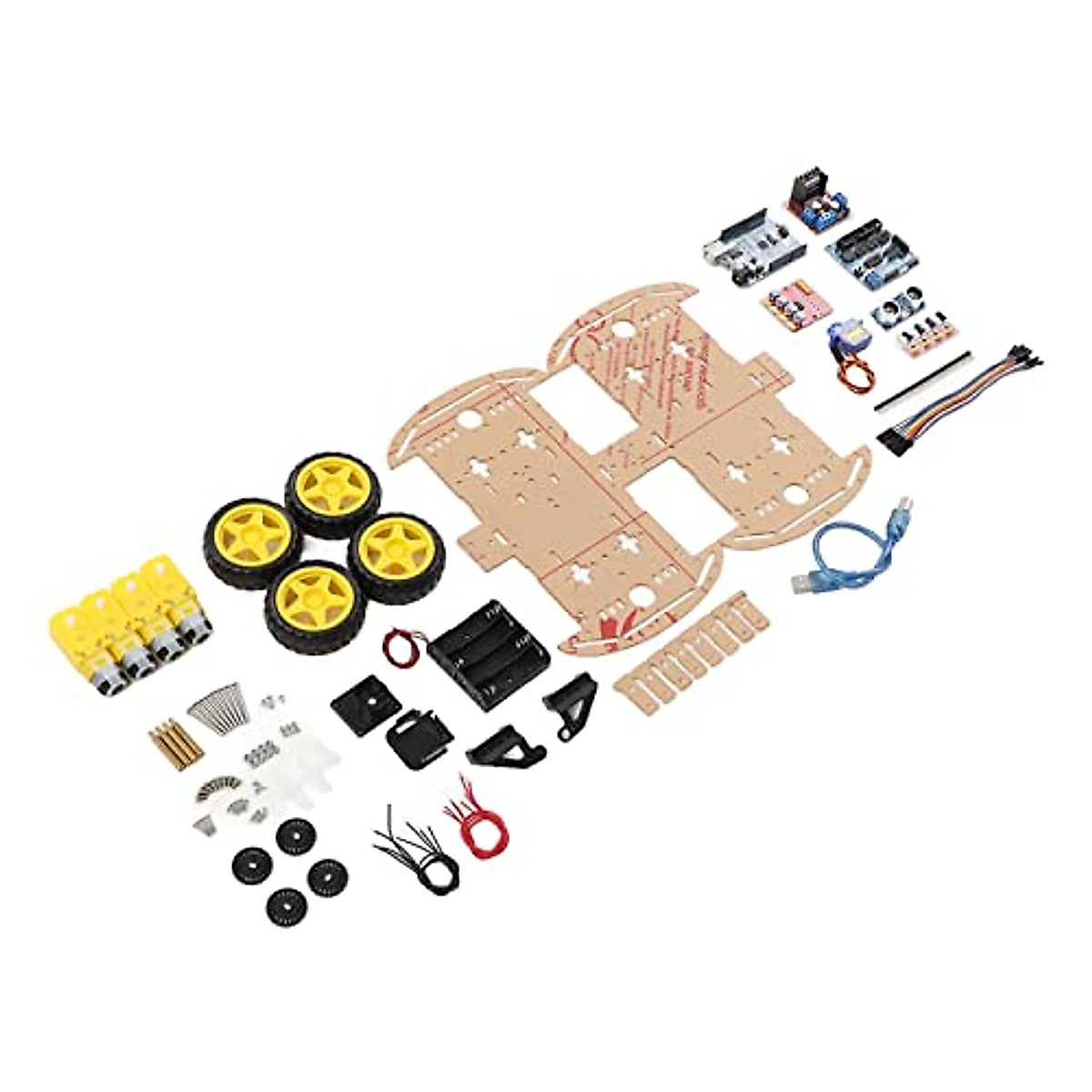 DAUERHAFT Robot Car Chassis, Simple Structure Sturdy Convenient Operation Professional Smart Robot Car Chassis Kit for Replacement