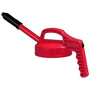 Oil Safe Stretch Spout Lid - Precise Pouring | Industrial Grade | Heat-resistant | Moderate Flow | 10 Different Colors - Red