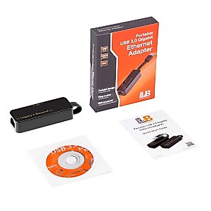 SIIG Foldable USB 3.0 to Ethernet Adapter, 10/100/1000 Mbps Gigabit Ethernet LAN RJ45, Supports Windows 10/8/7, Mac OS X 10.16 to 10.6 - Black (LB-US0714-S1)