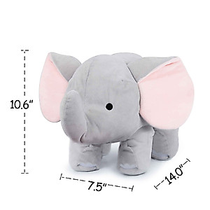 WEIGEDU Elephant Stuffed Animals for Girls Boys Birthday Playmate Gifts- 4 in 1 Plush Toy Mommy Elephant PlaySet with 3 Babies Doll Surprise Toys, 14 inches