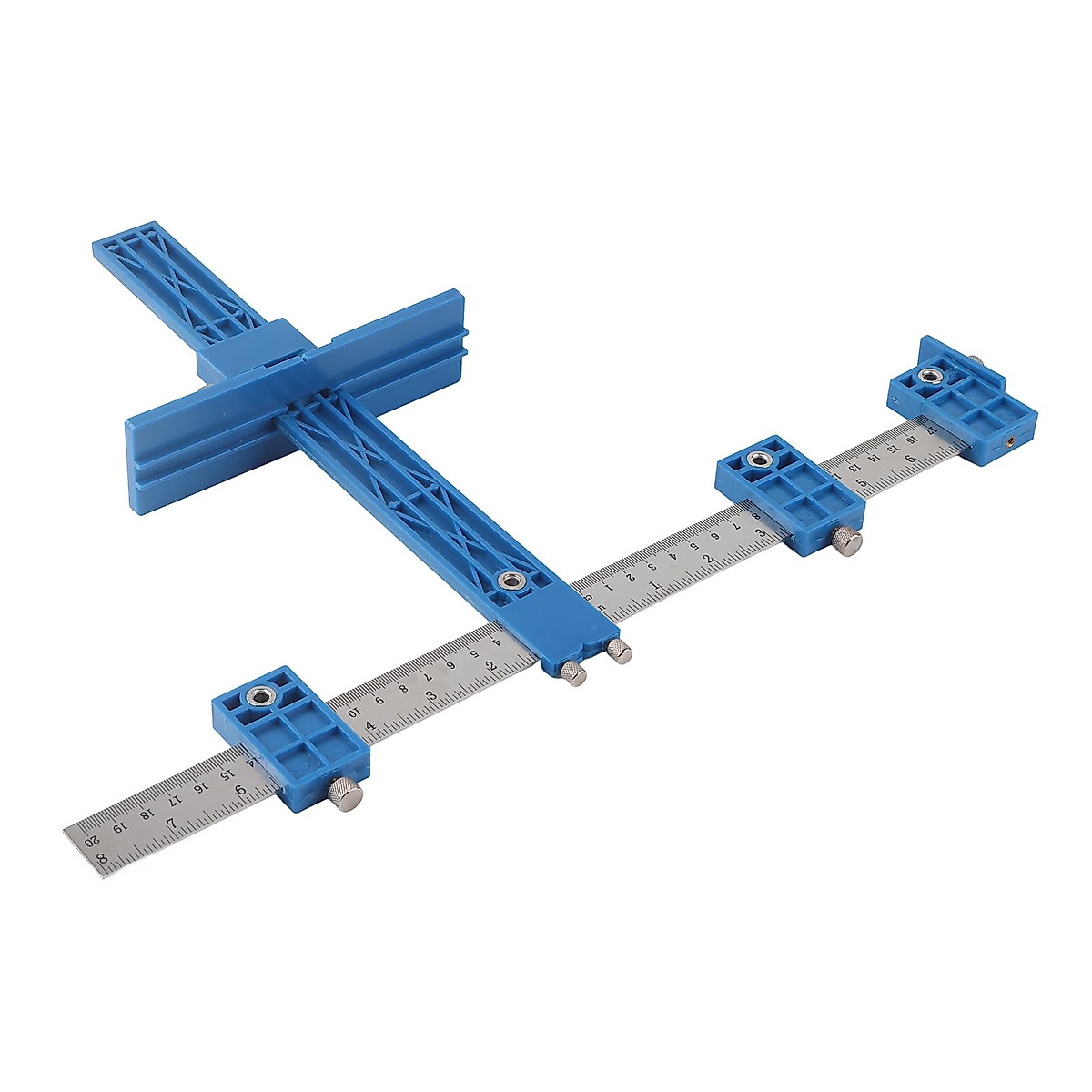 MISNODE Woodworking Hole Positioner Aluminum Alloy Cabinet Hardware Jig Drill Guide Hole Punch Locator Kit Punch Locator for Drawer Door Handle