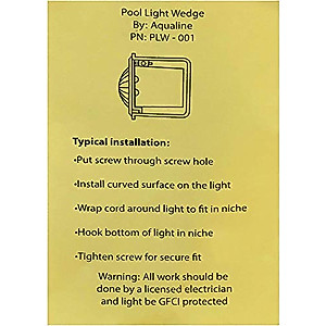 Aqualine Pool Light Wedge Part 132 - Fits All Pool Lights - Fix Broken Or Stripped Pool Light Niche Tab - Made in The USA