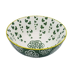 Royal Tara Irish Celtic Bowl Bone China Colourful Ceramic Bowls Set 14 cm with Shamrock/Celtic Cross (2 Mixed Design Bowls)