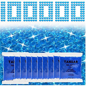 Gel Balls Blaster Ammo Gel Gun Refill(10 Packs,10,000 Pieces Per Pack), 7.5mm Splat Gel Balls Bullets Accesories 7-8 mm, Compatible with Gel Gun, Blue Colour, for Ages 14+