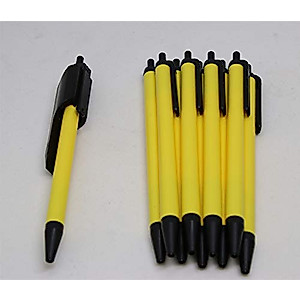 RevMark Magnetic Pen Holder with 12 Black Ink Ballpoint Pens, Made in the USA, Great for Toolboxes, Toolbench, Desks, Metal Surfaces. Ideal for construction, teachers, offices and more. (Neon Yellow)