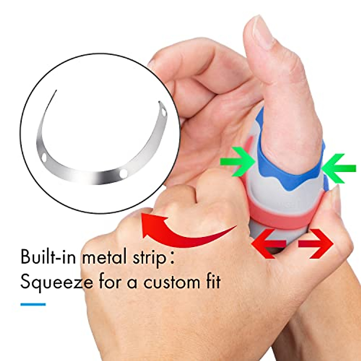 Velpeau Thumb Support Brace - CMC Joint Stabilizer Orthosis, Spica Splint for Osteoarthritis, Instability, Tendonitis, Arthritis Pain Relief for Women Men, Comfortable, Adjustable (Right Hand-Medium)