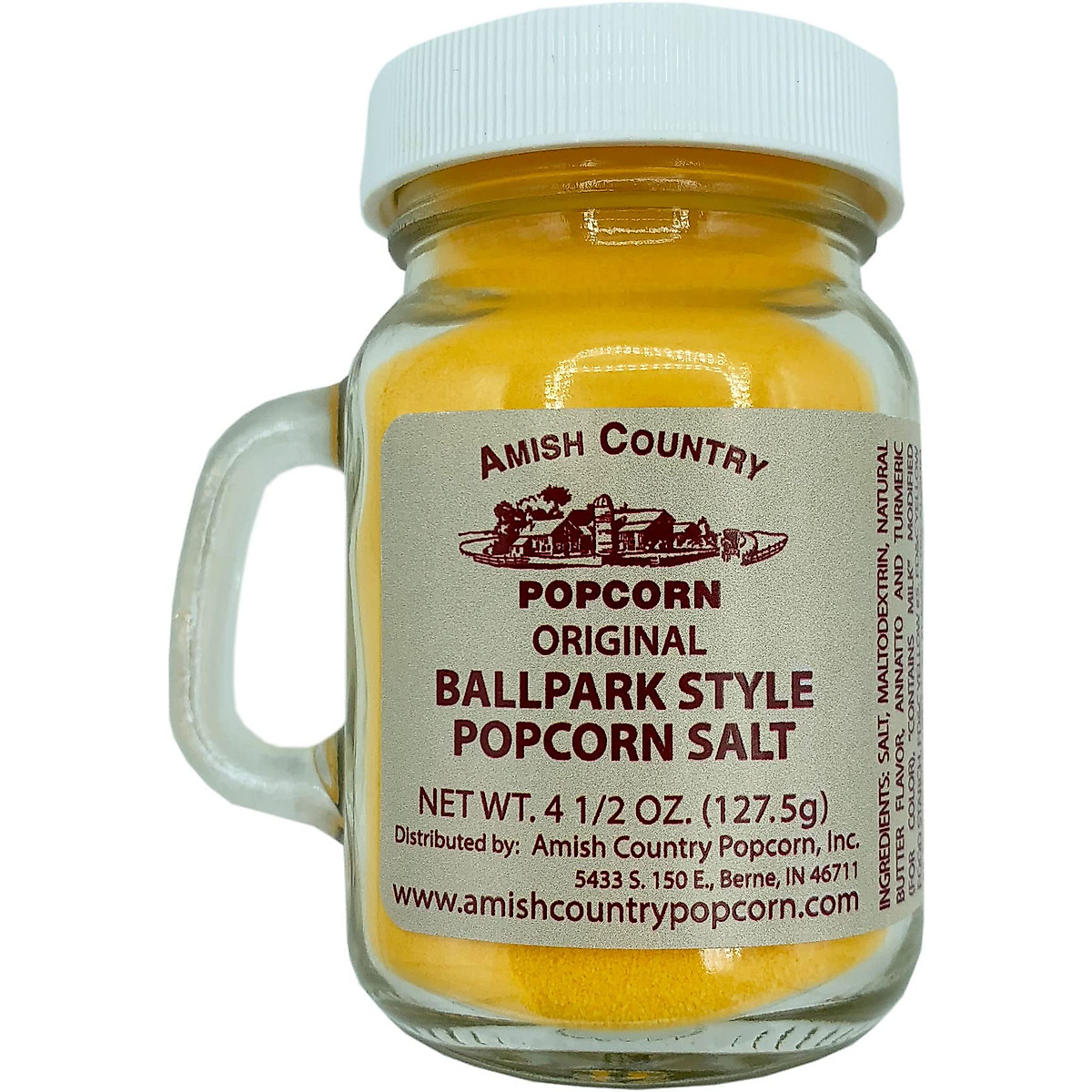 Amish Country Popcorn | Ballpark ButterSalt Popcorn Salt - 4.5 oz Jar | Old Fashioned, Non-GMO and Gluten Free (4.5 oz Jar)