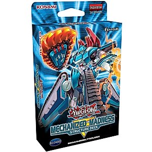 Yu-Gi-Oh! Trading Cards: Mechanized Madness Structure Deck- 42 Cards Total | 3 Super Rares, 2 Ultra Rares, 1 Double Sided Deluxe Game Mat Dueling Guide, Multicolor (083717848868)