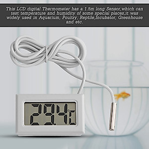 Refrigerator Fridge Thermometer, Mini LED Display Digital Temperature Meter Probe Sensor Digital LCD Thermometer