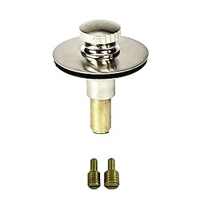 Universal Lift n Lock (Push Pull) Bath Tub/Bathtub Drain Stopper Includes 3/8" and 5/16" Fittings