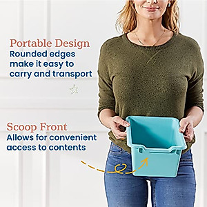 ECR4Kids 10 Cubby Tray Cabinet with Scoop Front Storage Bins, 5x2, Natural, Classroom Furniture, Clear