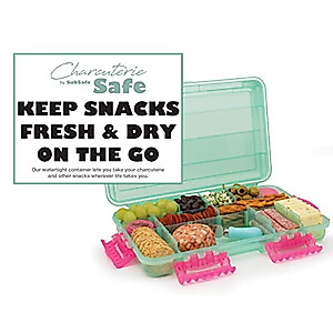 SubSafe Charcuterie Safe - Waterproof Tackle Box Container Keeps Snacks Fresh & Dry On the Go - Fill With Cured Meats, Cheese, Nuts -Perfect for the Boat, Beach, Parties, Picnics, Tailgating & More