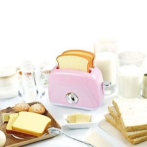 Battery Operated Gourmet Kitchen APPLIANCES (Child Size) has Pink & White Coffee Maker w Coffee PODS, Mix Master and Blender