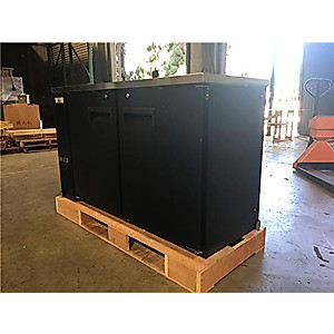 cooler depot Beer Keg Dispenser Kegerator 48" Commercial Refrigerator double Tap Black, Two Half Keg One Tower